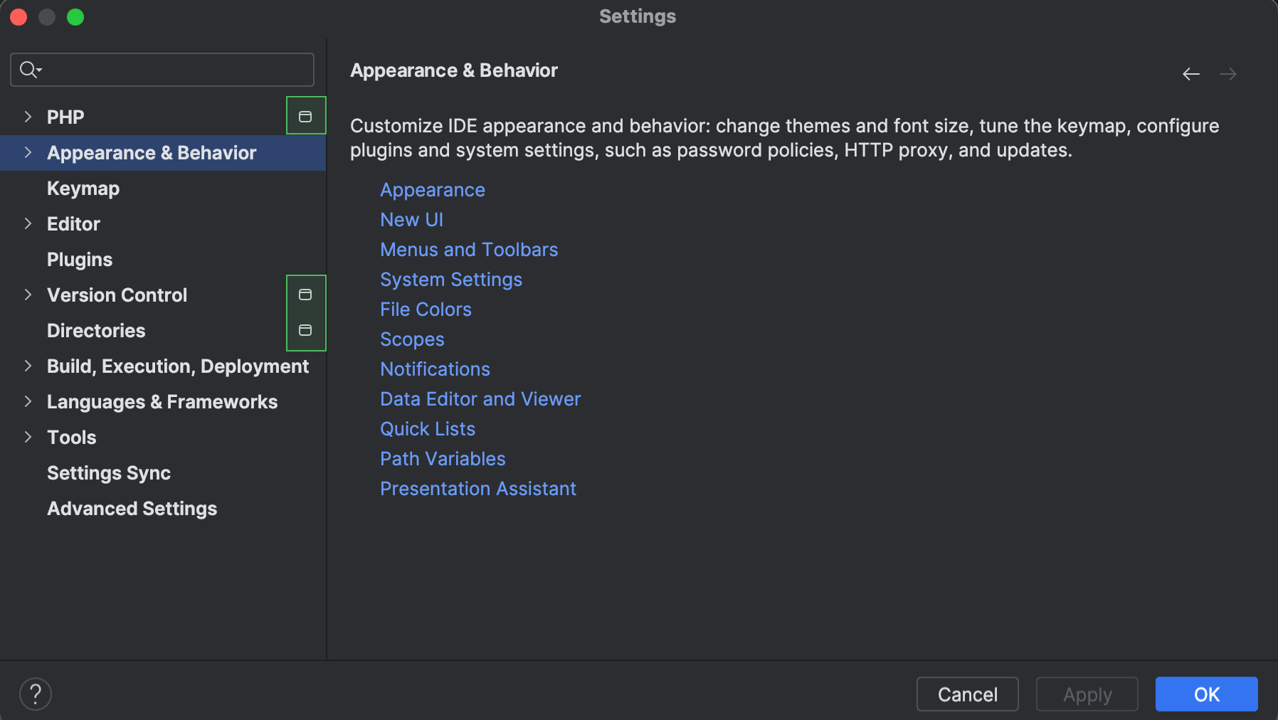 Project settings | PhpStorm Documentation