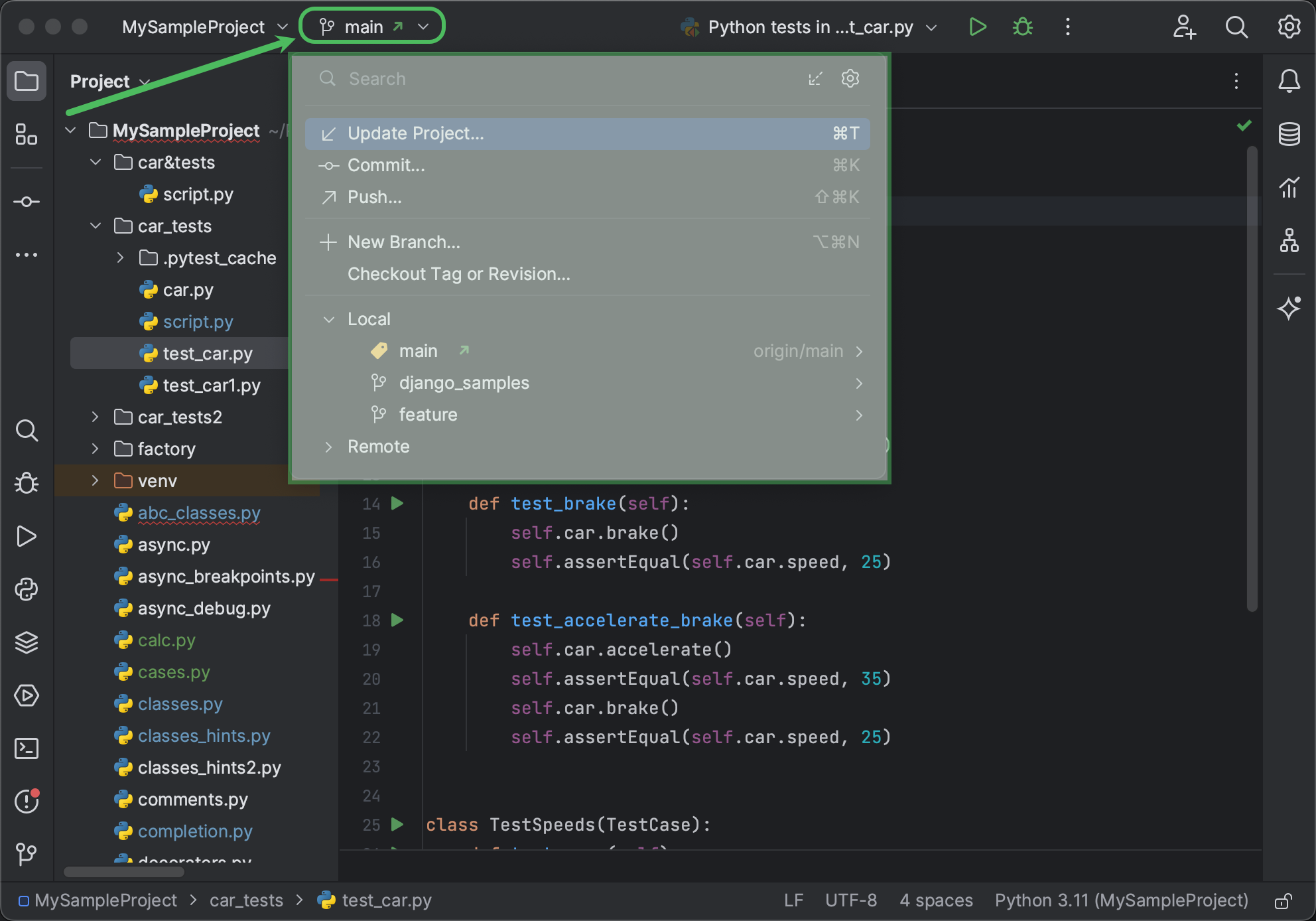 Quick start guide | PyCharm Documentation