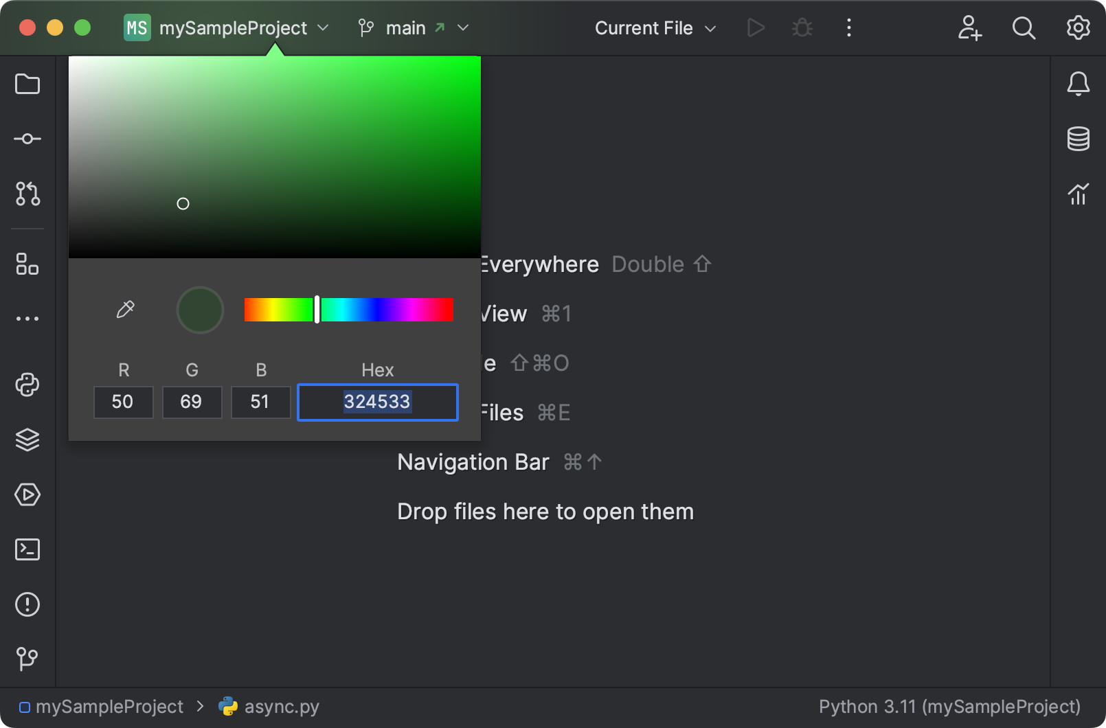 菜单与工具栏 | PyCharm 文档