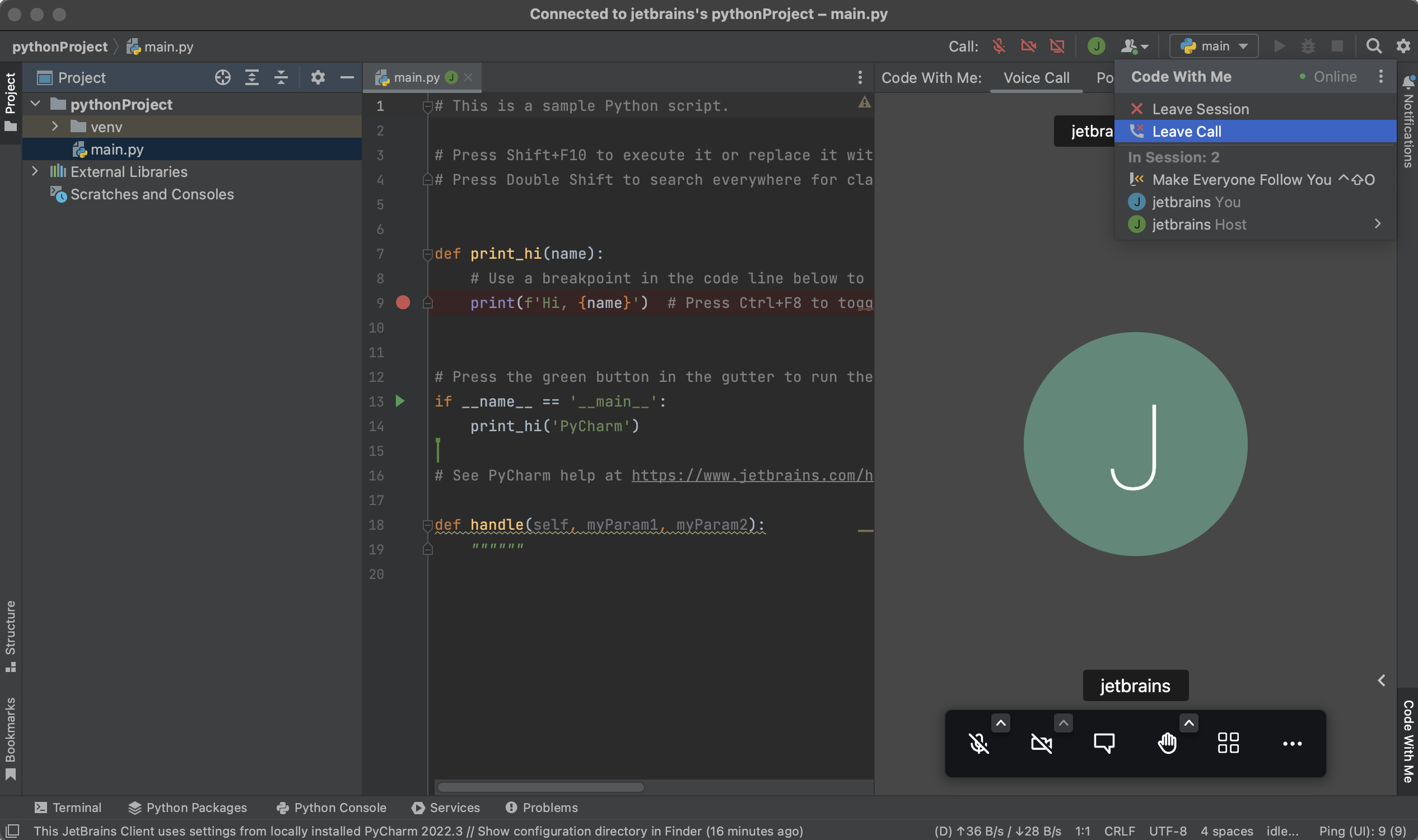 JetBrains Client UI 概览 | PyCharm 文档
