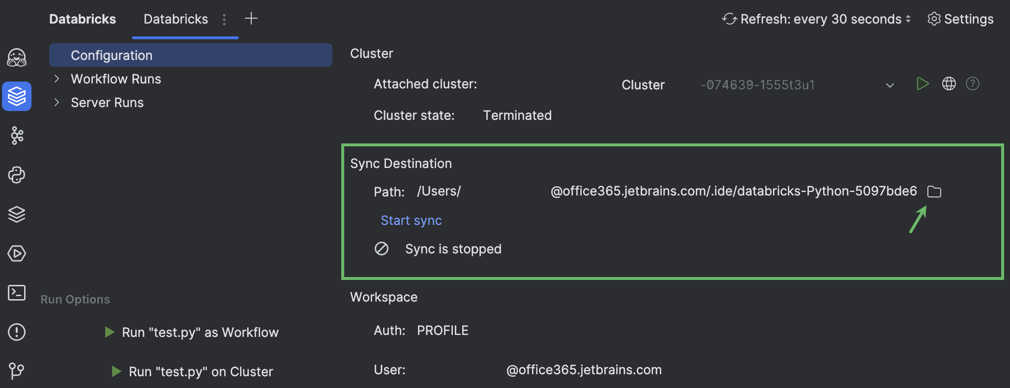 Databricks | PyCharm Documentation