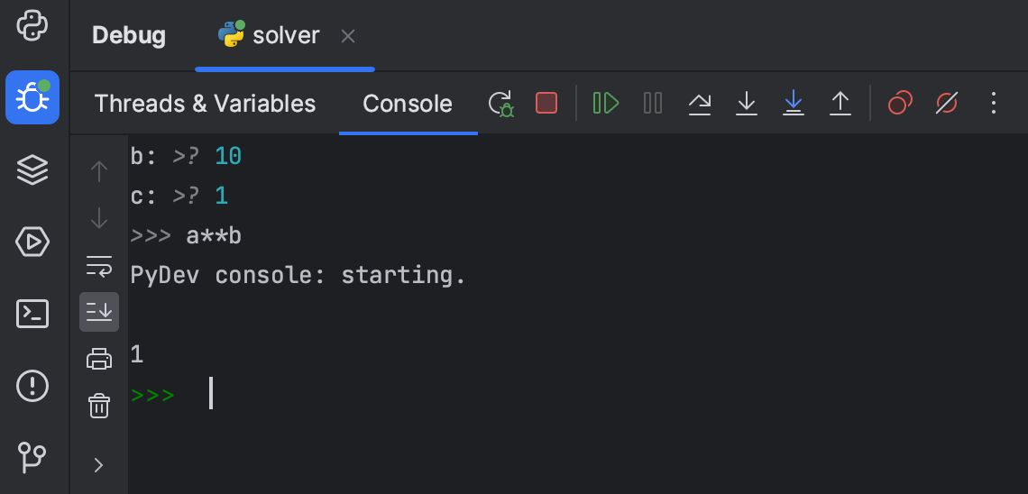 Part 1. Debugging Python Code | PyCharm Documentation