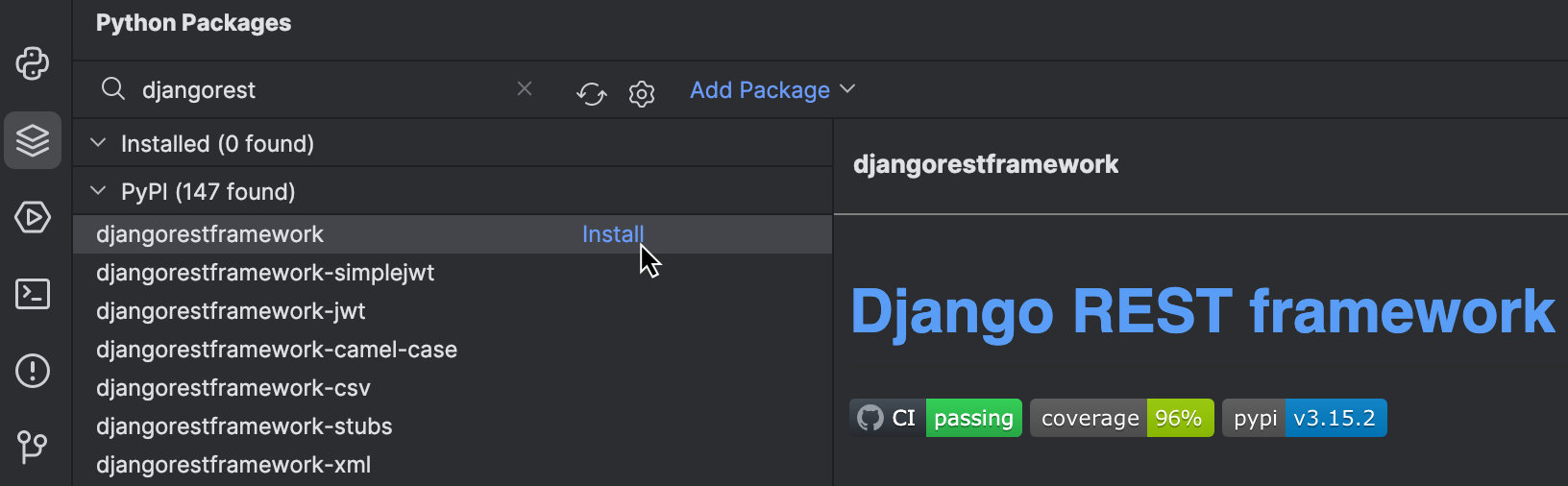 使用 Django REST Framework 构建 API | PyCharm 文档