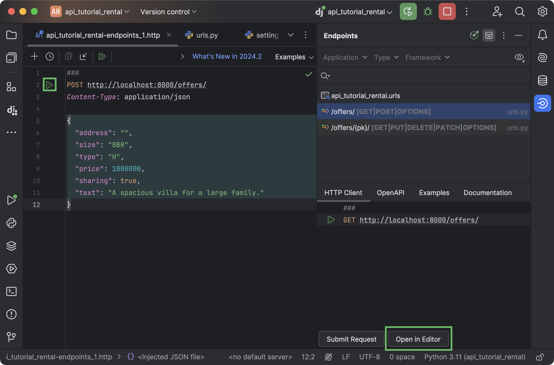 使用 Django REST Framework 构建 API | PyCharm 文档
