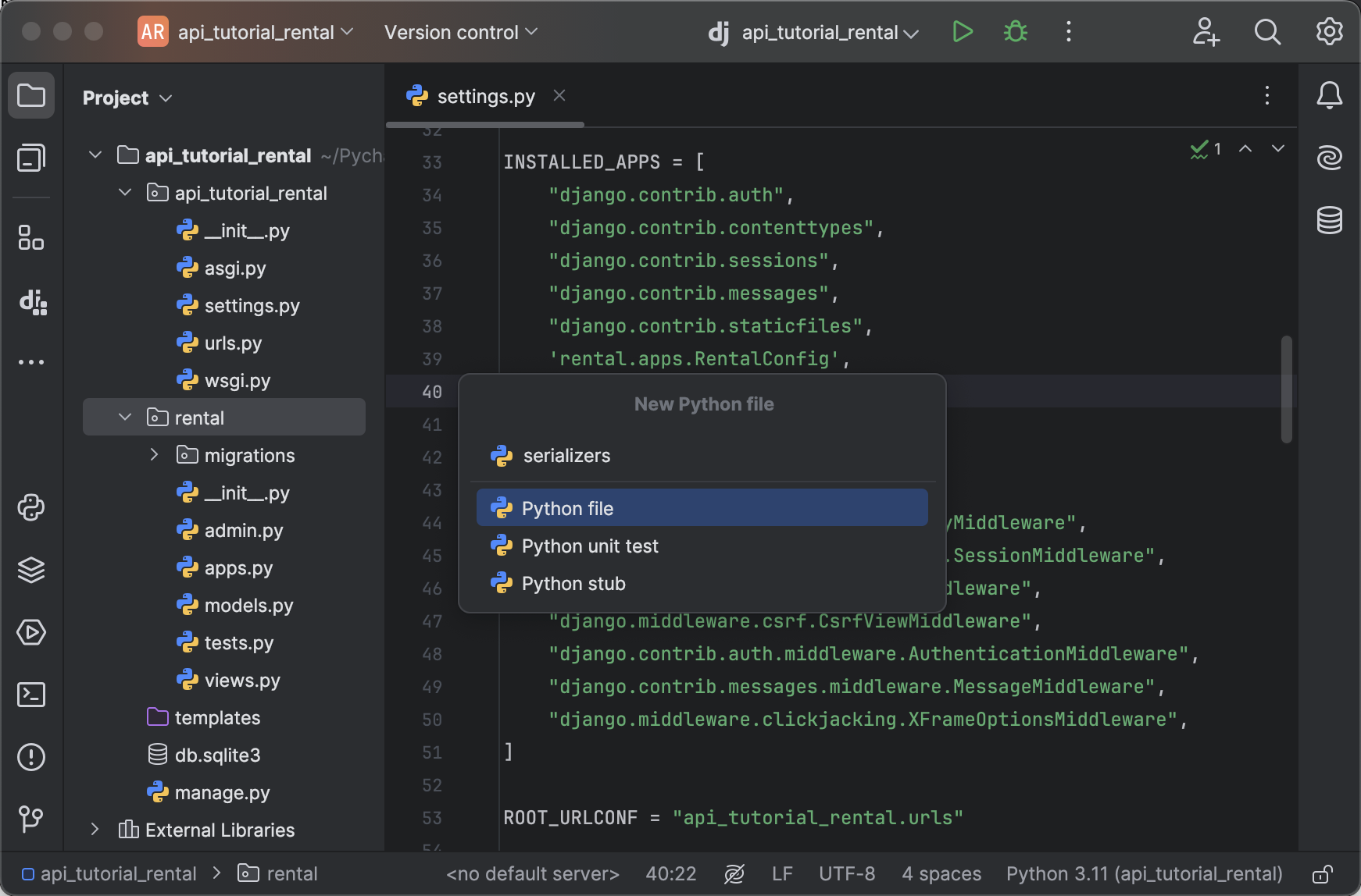 使用 Django REST Framework 构建 API | PyCharm 文档