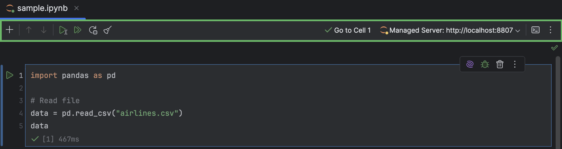 Jupyter notebook 支持 | PyCharm 文档
