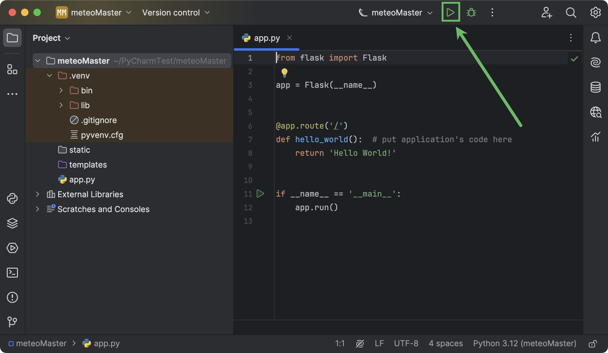 使用 Flask 创建 Web 应用程序 | PyCharm 文档