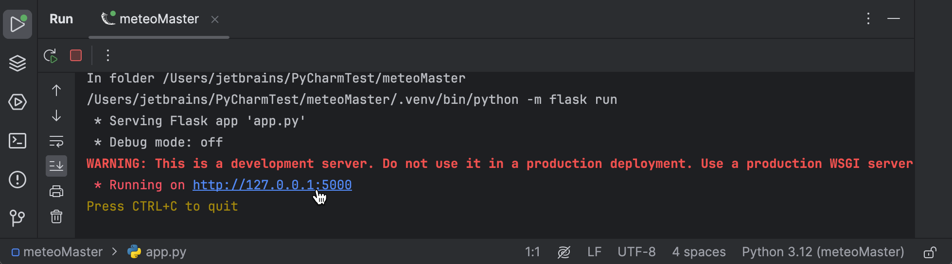 使用 Flask 创建 Web 应用程序 | PyCharm 文档