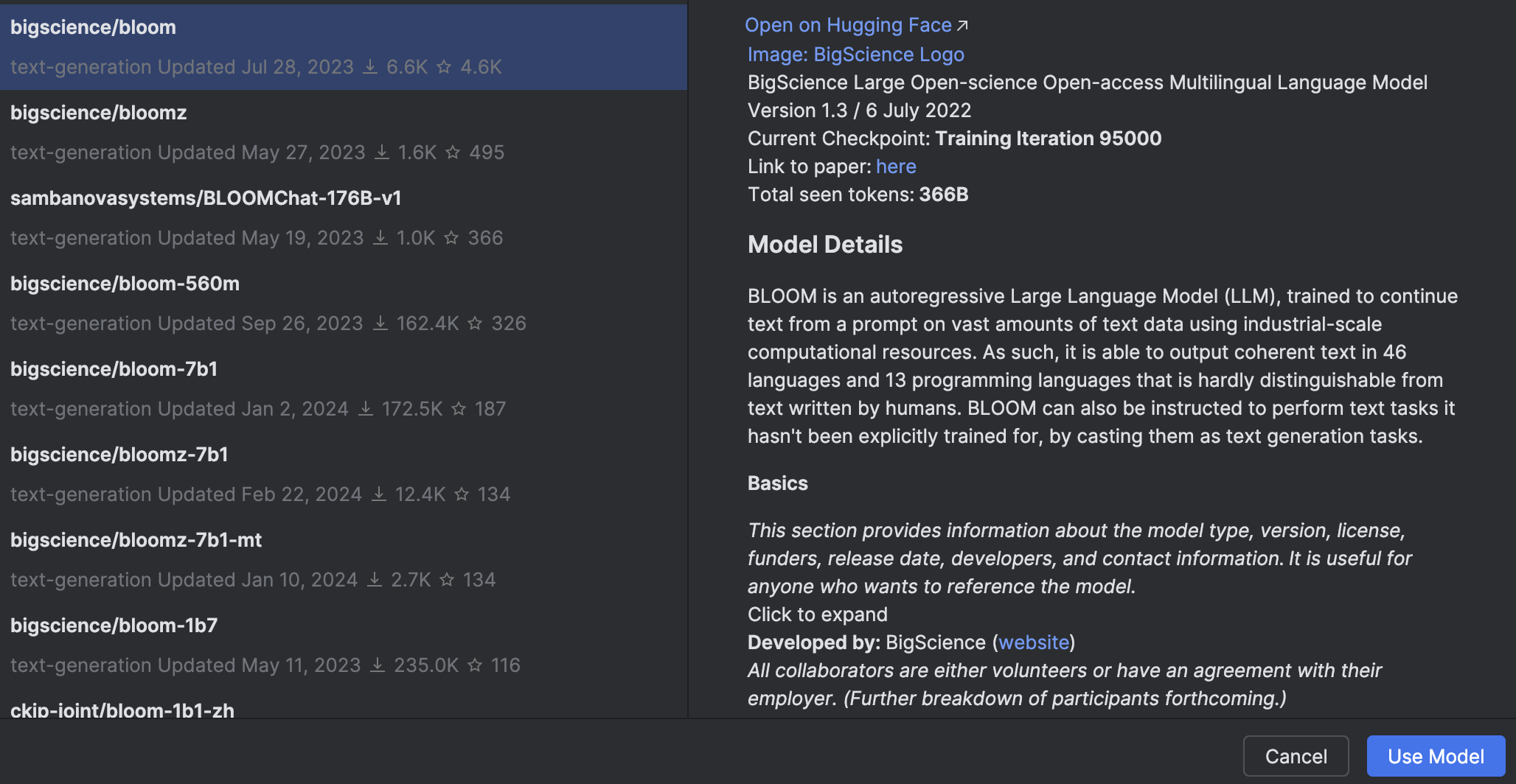 Hugging Face | PyCharm Documentation