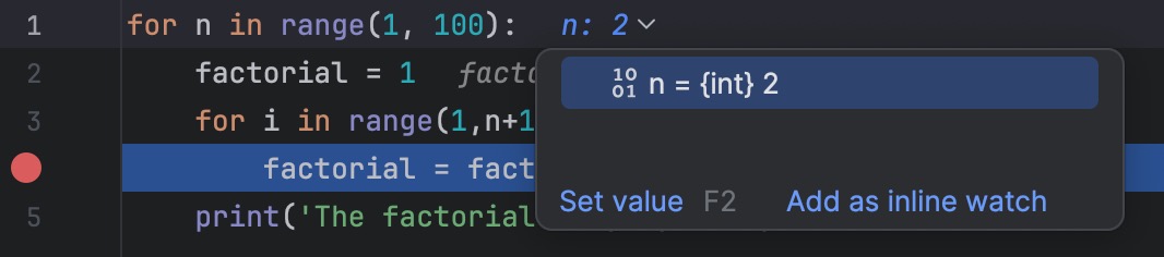 Examine suspended program | PyCharm Documentation