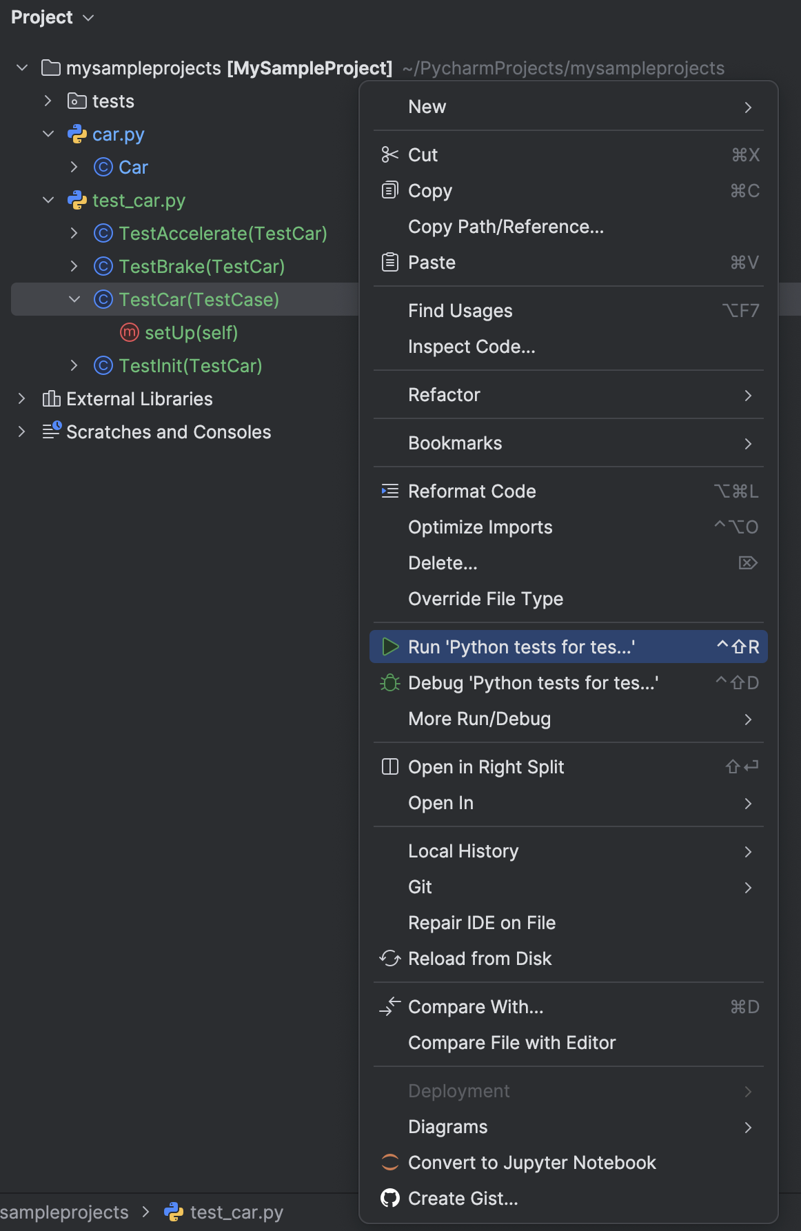View source file structure | PyCharm Documentation
