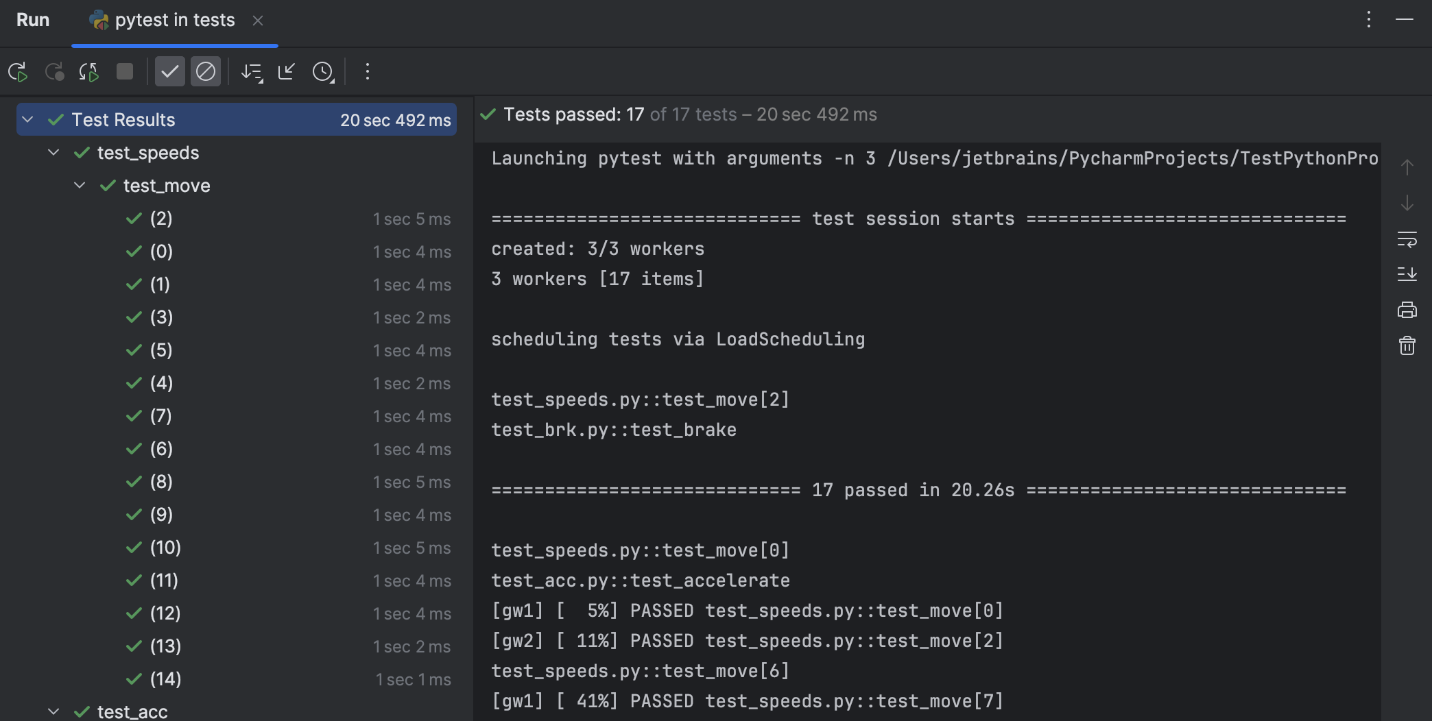 Run tests | PyCharm Documentation