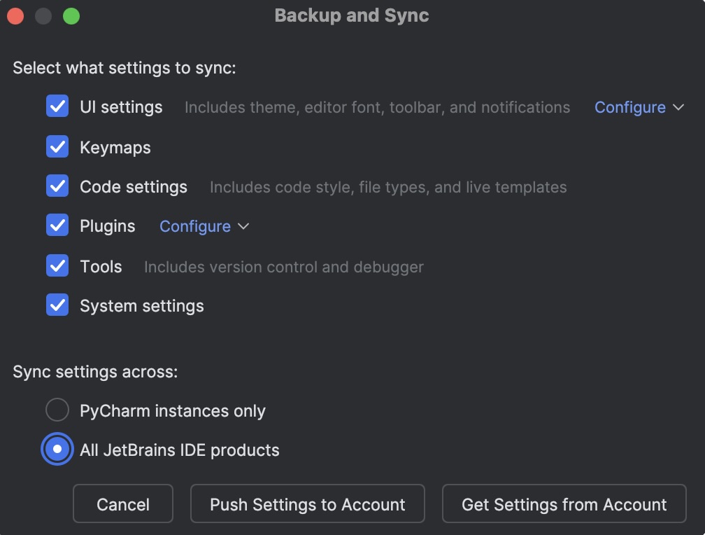 Share your IDE settings | PyCharm Documentation