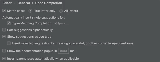 代码补全 | PyCharm 文档
