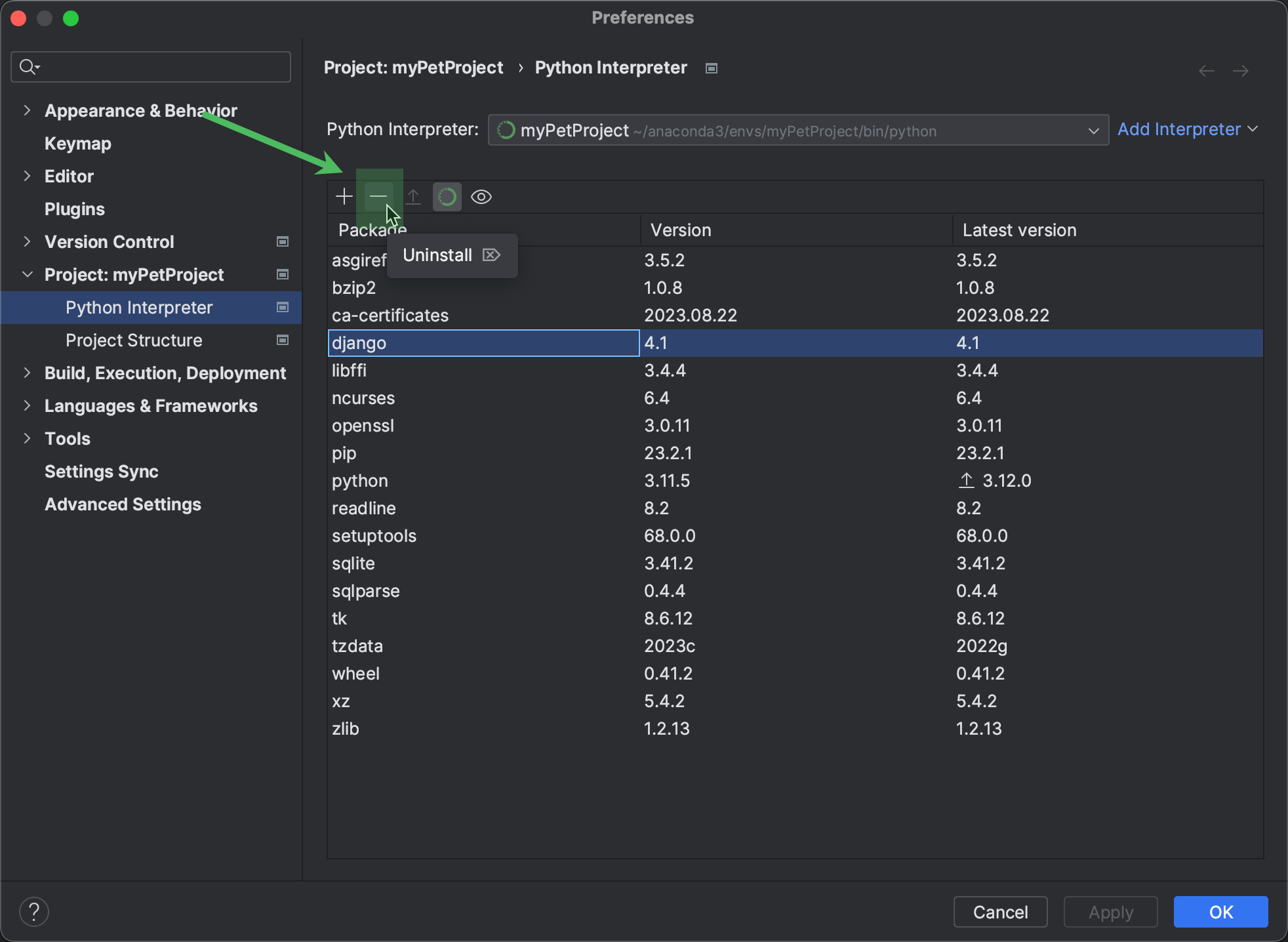 Install, uninstall, and upgrade packages | PyCharm Documentation