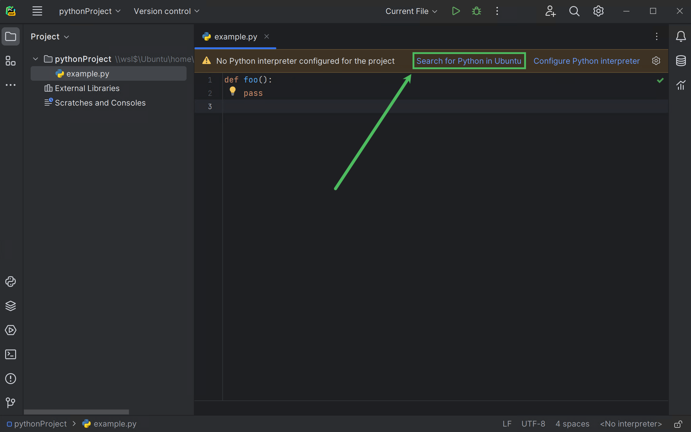 Configure an interpreter using WSL | PyCharm Documentation