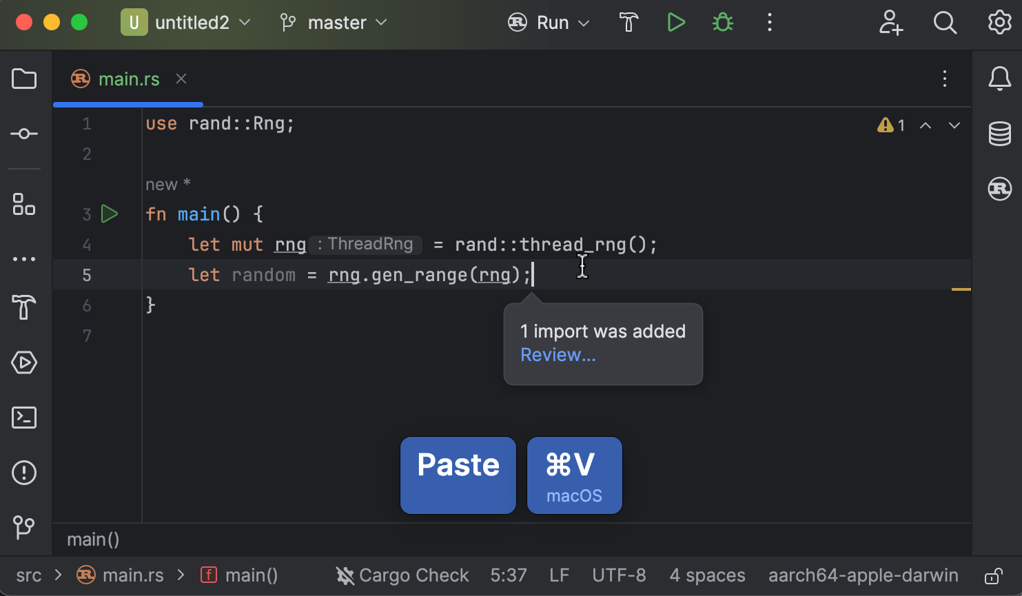 Code completion | RustRover Documentation