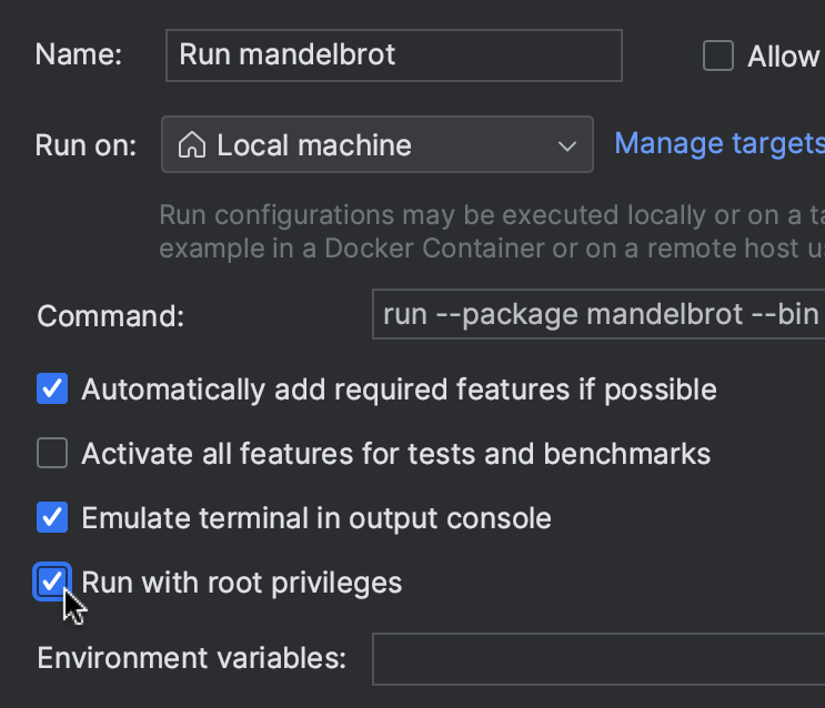 Cargo run/debug configuration | RustRover Documentation