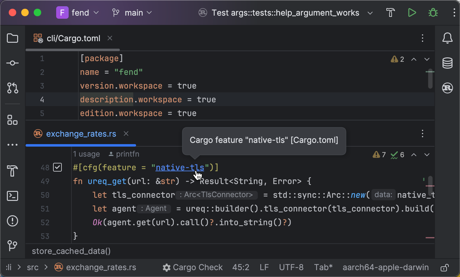 Working with TOML files | RustRover Documentation