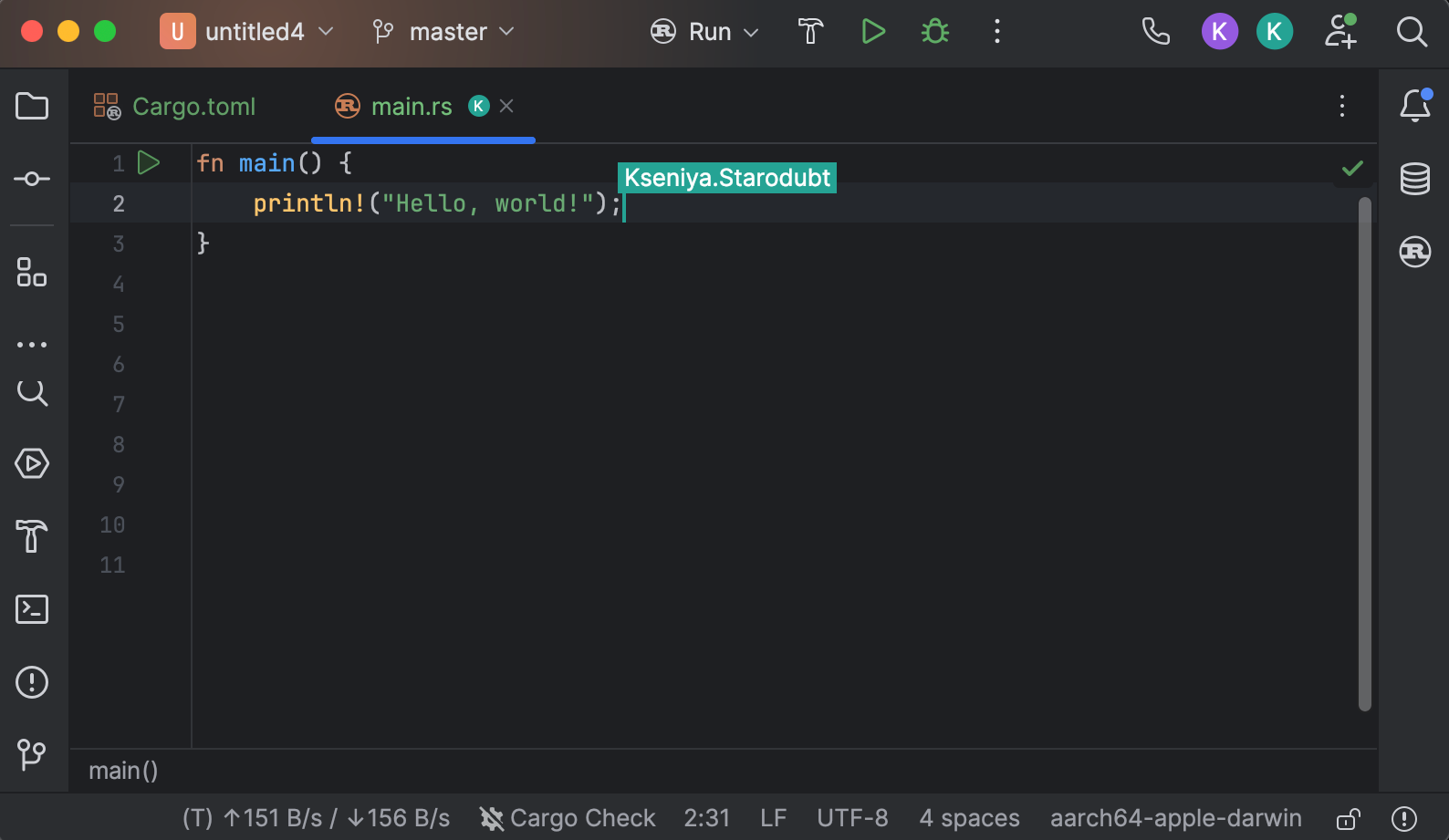 Getting started with Code With Me | RustRover Documentation