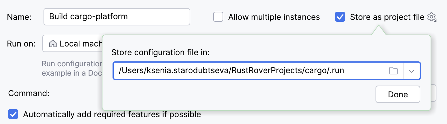 Run/debug configurations | RustRover Documentation