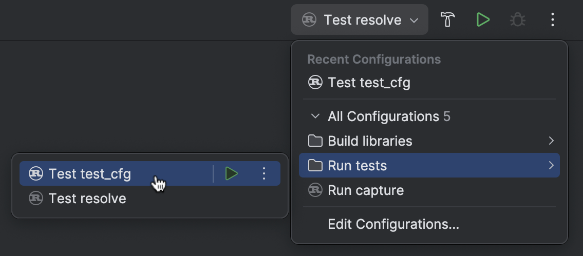Run/debug configurations | RustRover Documentation