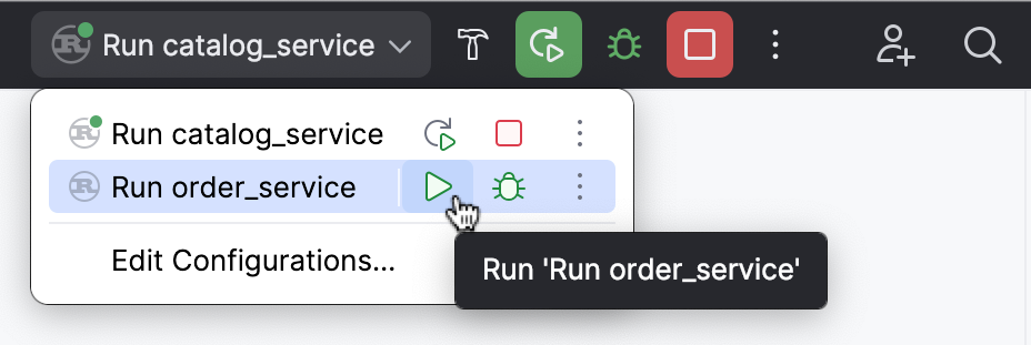 Run/debug configurations | RustRover Documentation