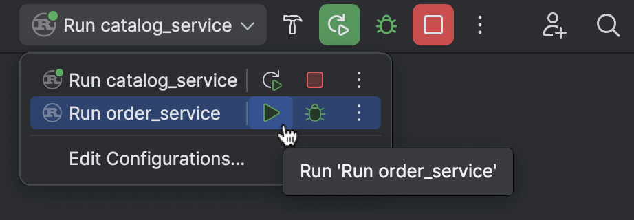 Run/debug configurations | RustRover Documentation