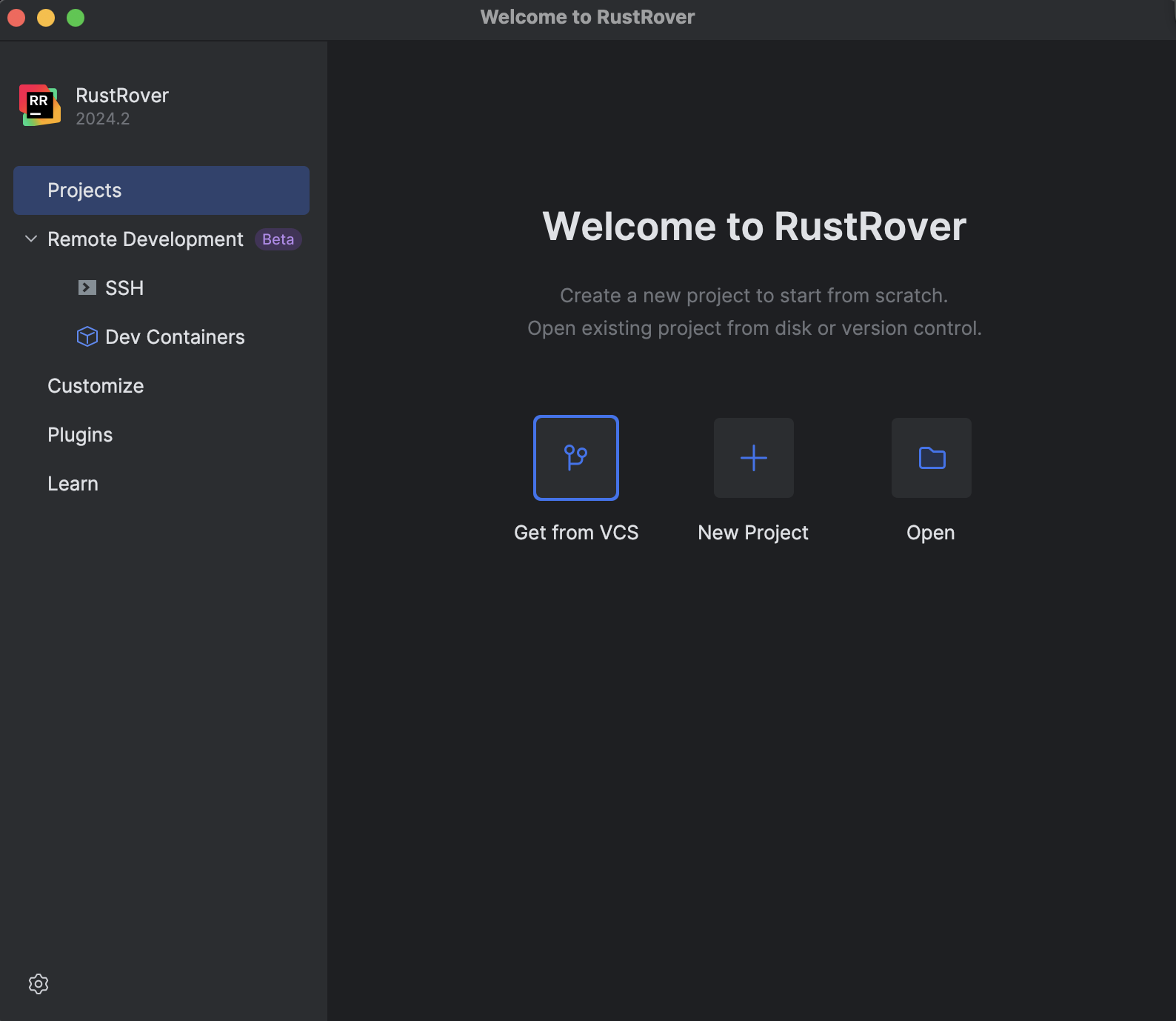 Run RustRover for the first time | RustRover Documentation