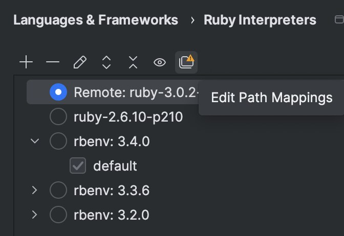 Configure a Ruby interpreter | RubyMine Documentation