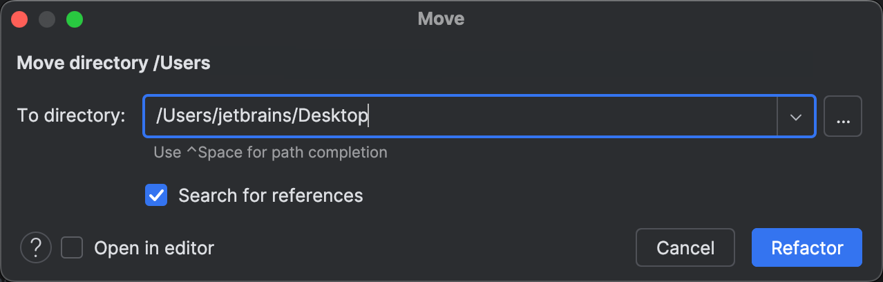Open, move, and close projects | RubyMine Documentation