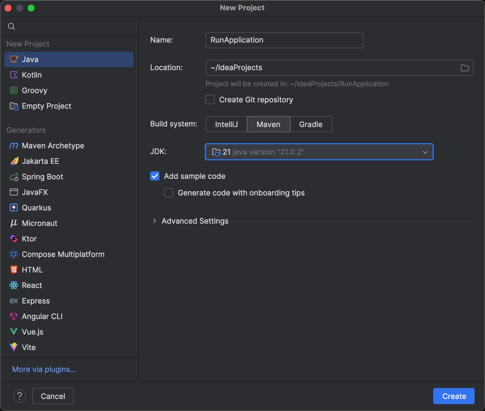 教程：运行 Java 应用程序 Intellij Idea 文档