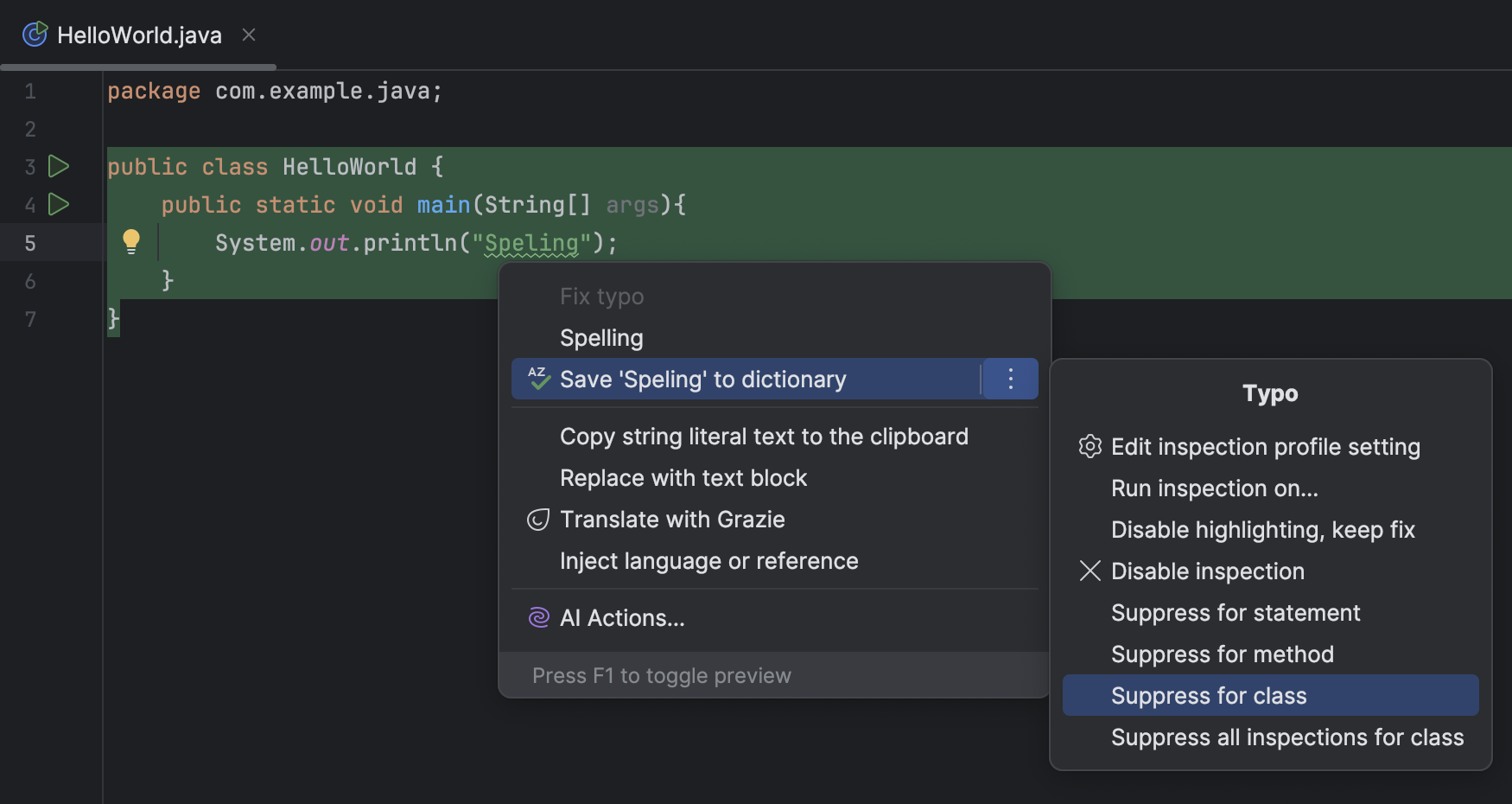 Spellchecking | IntelliJ IDEA Documentation