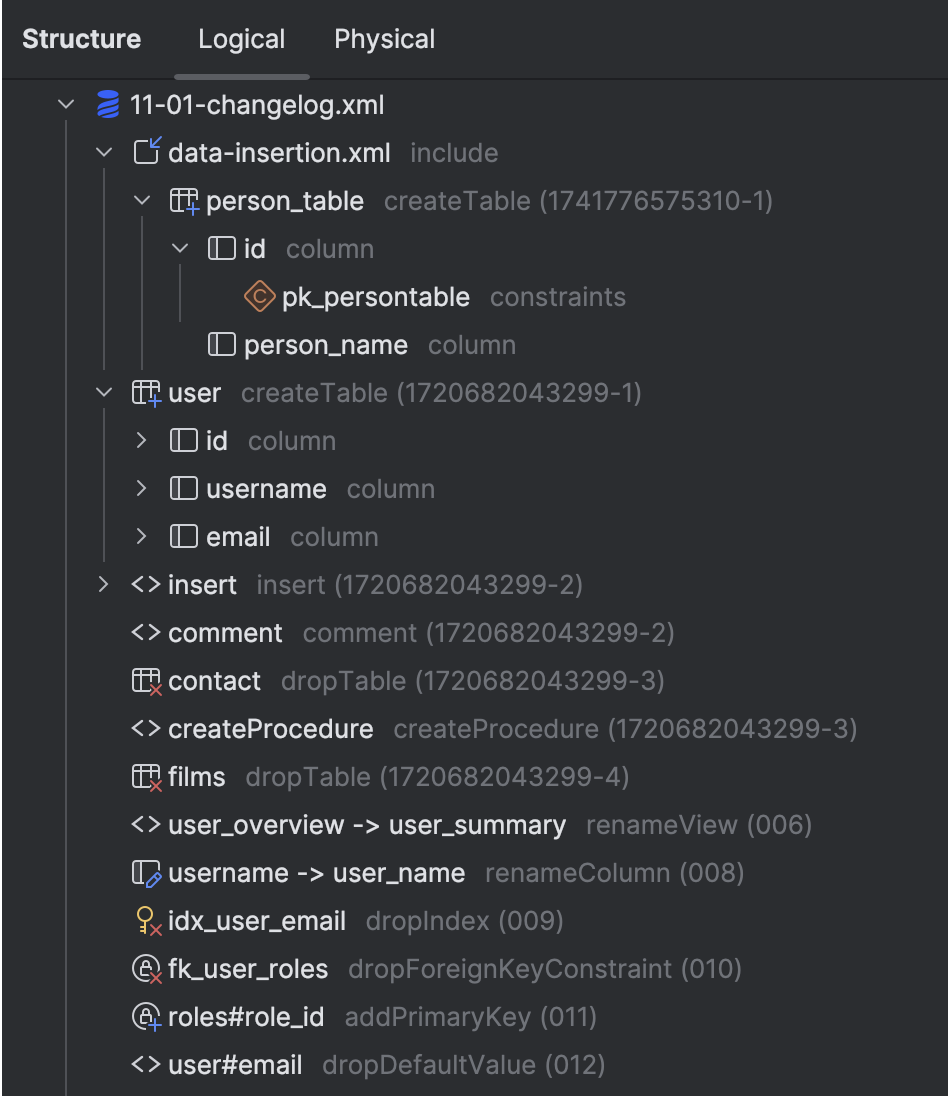 Liquibase | IntelliJ IDEA Documentation