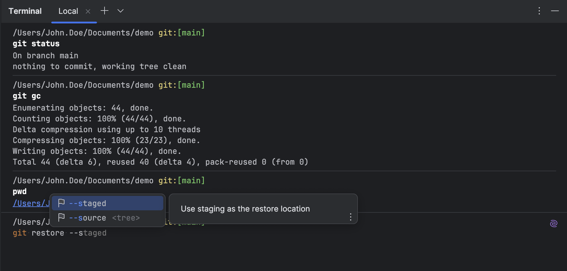 终端 | IntelliJ IDEA 文档