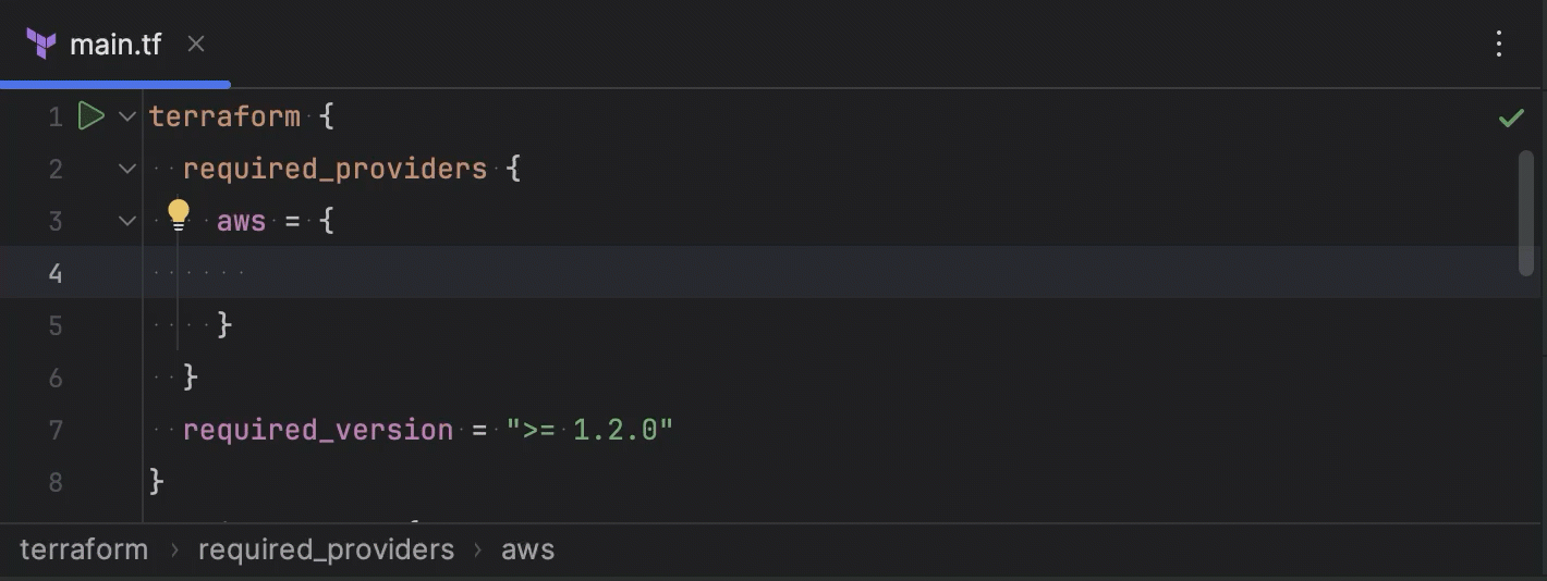 Terraform | IntelliJ IDEA Documentation
