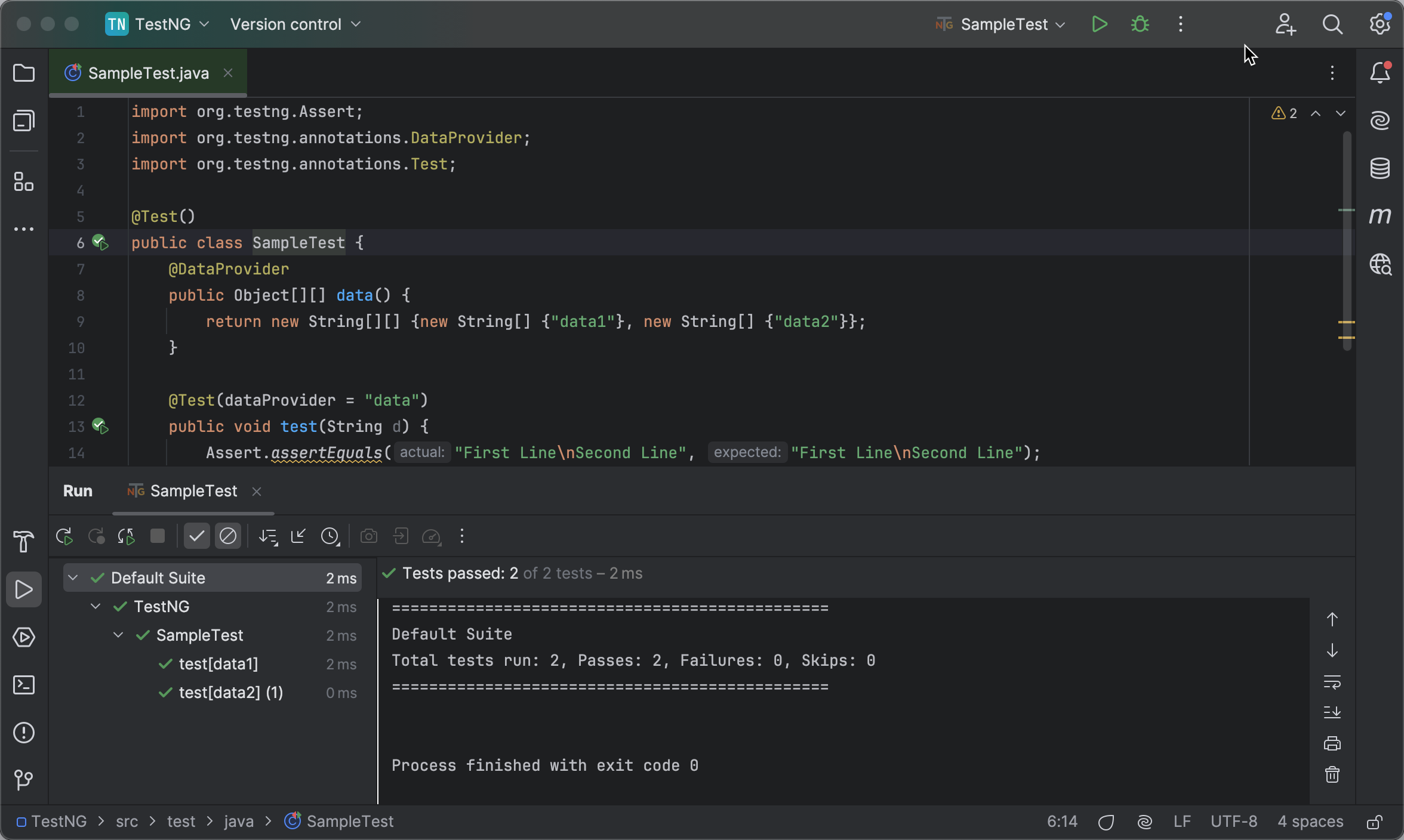 TestNG | IntelliJ IDEA 文档