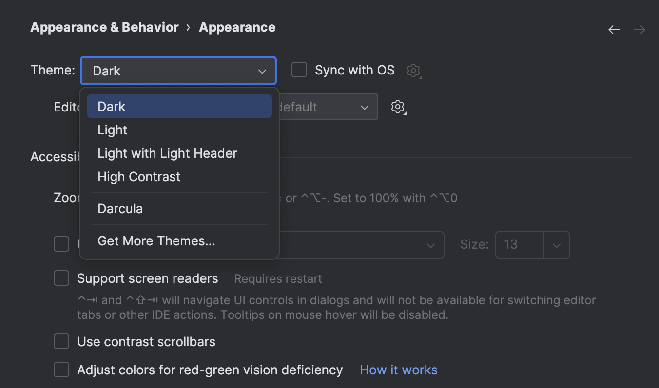 User interface themes | PyCharm Documentation User interface themes | PyCharm Documentation