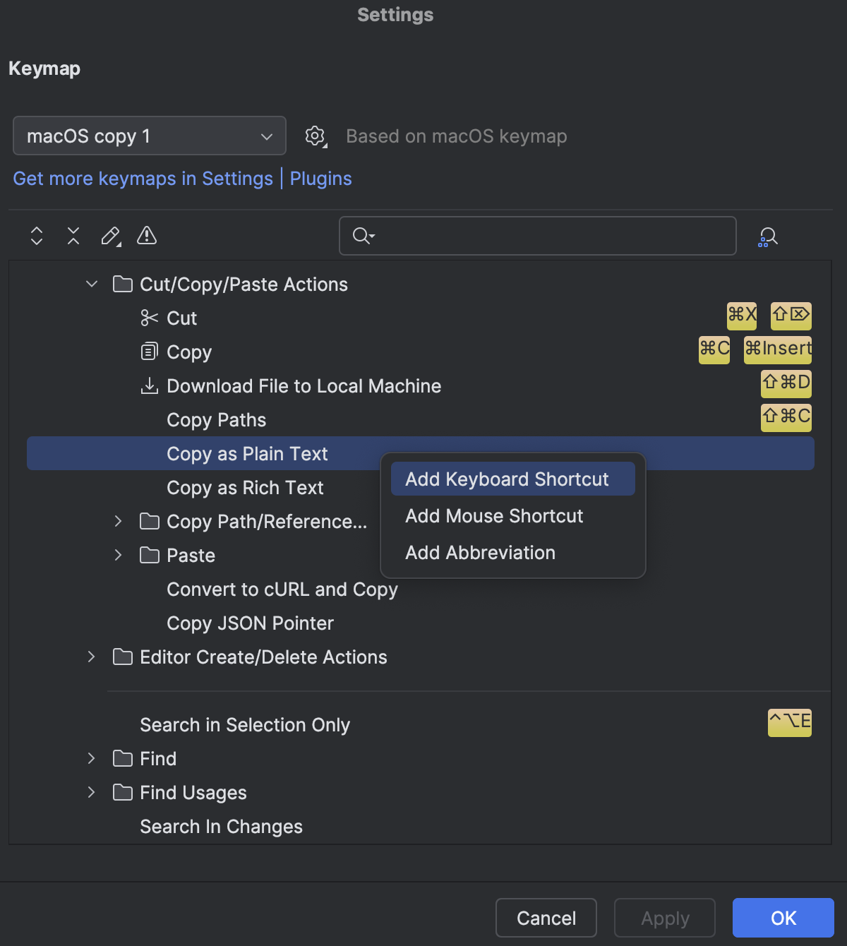 Configure keyboard shortcuts | WebStorm Documentation