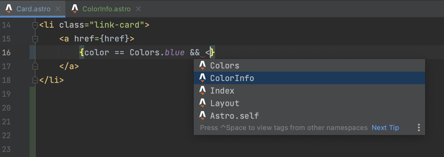 Astro | WebStorm Documentation