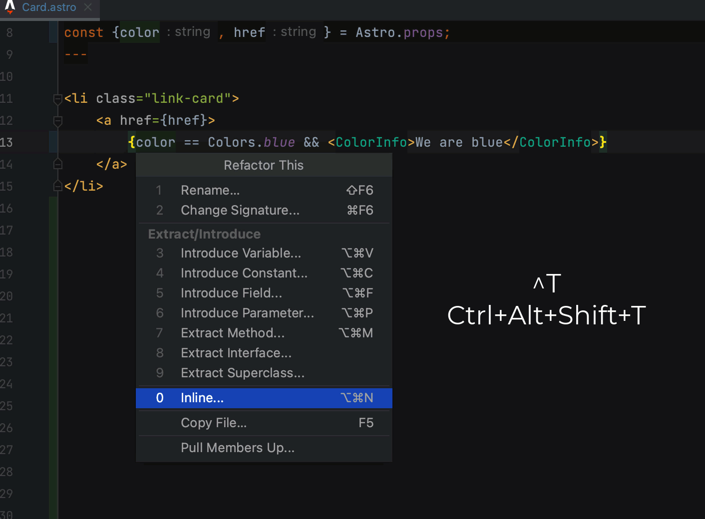 Astro | WebStorm Documentation
