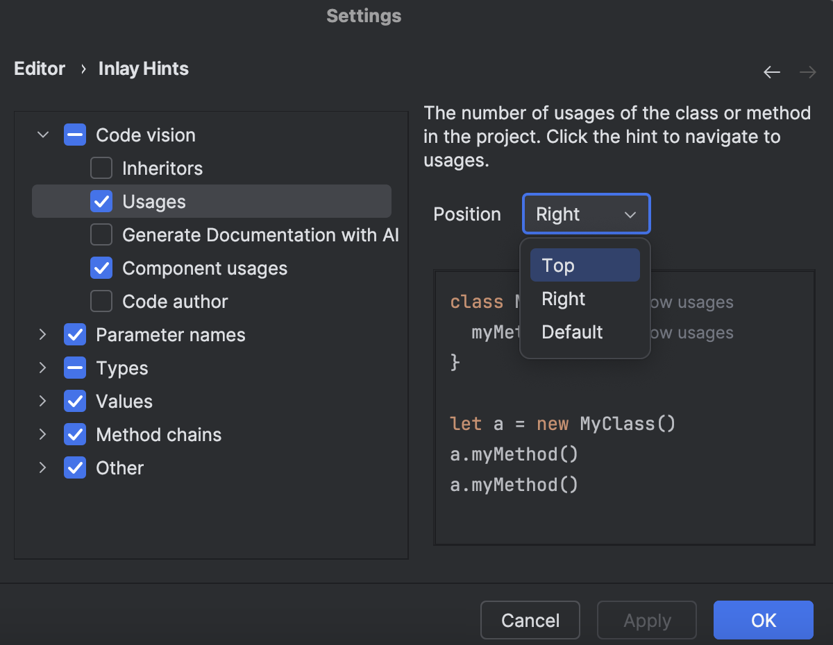 Inlay Hints | WebStorm Documentation
