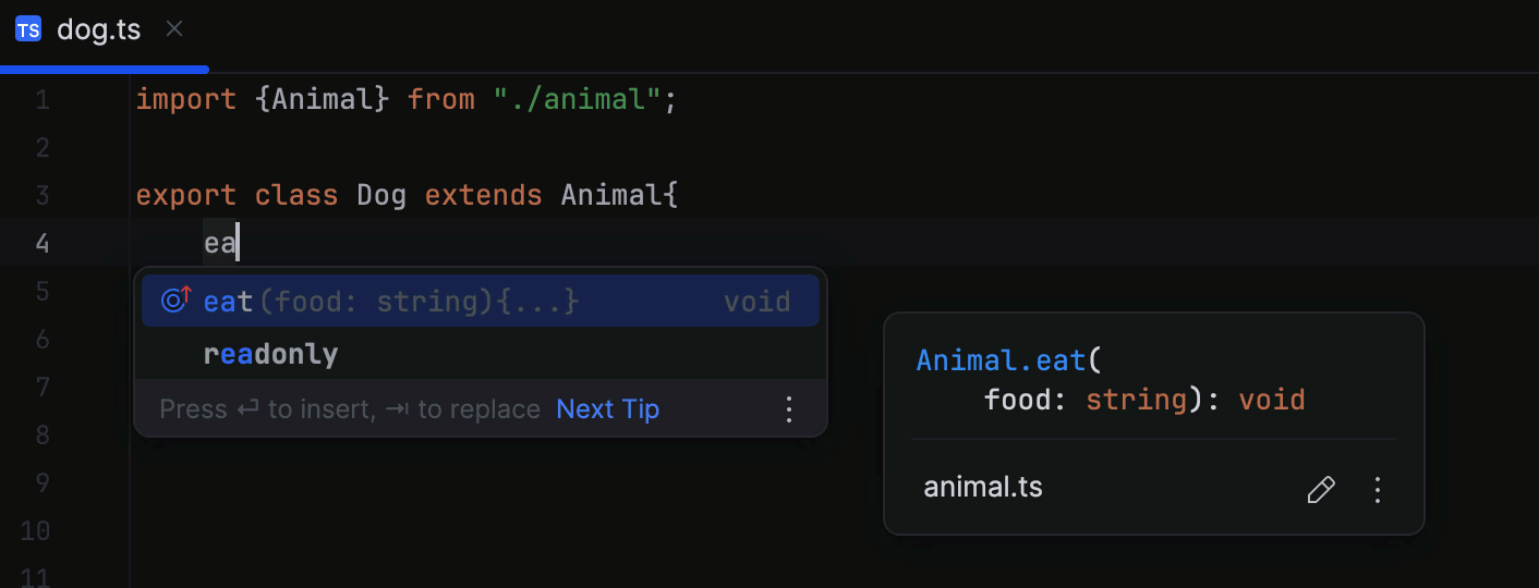 Code completion | WebStorm Documentation