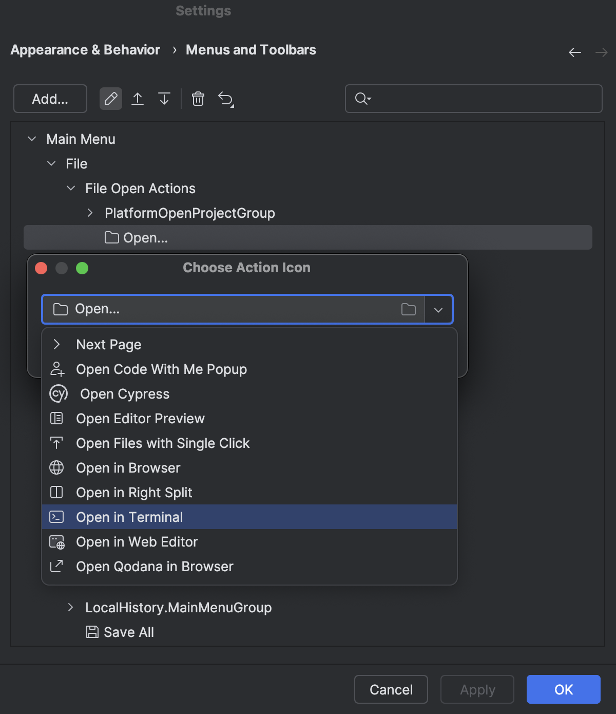 Menus and toolbars | WebStorm Documentation
