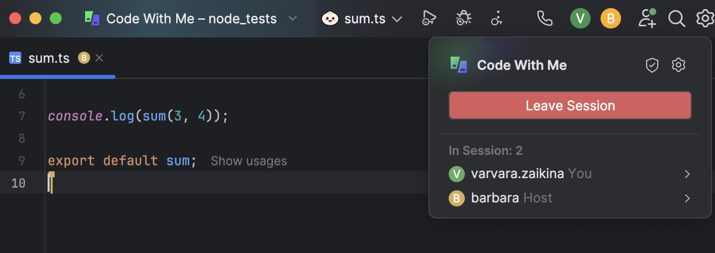 Getting started with Code With Me | WebStorm Documentation