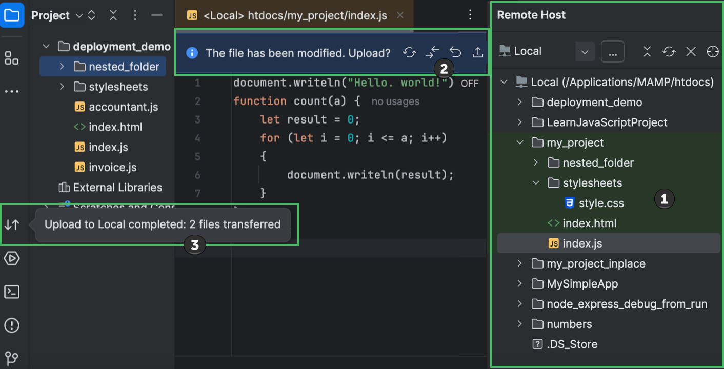Deploy your application | WebStorm Documentation