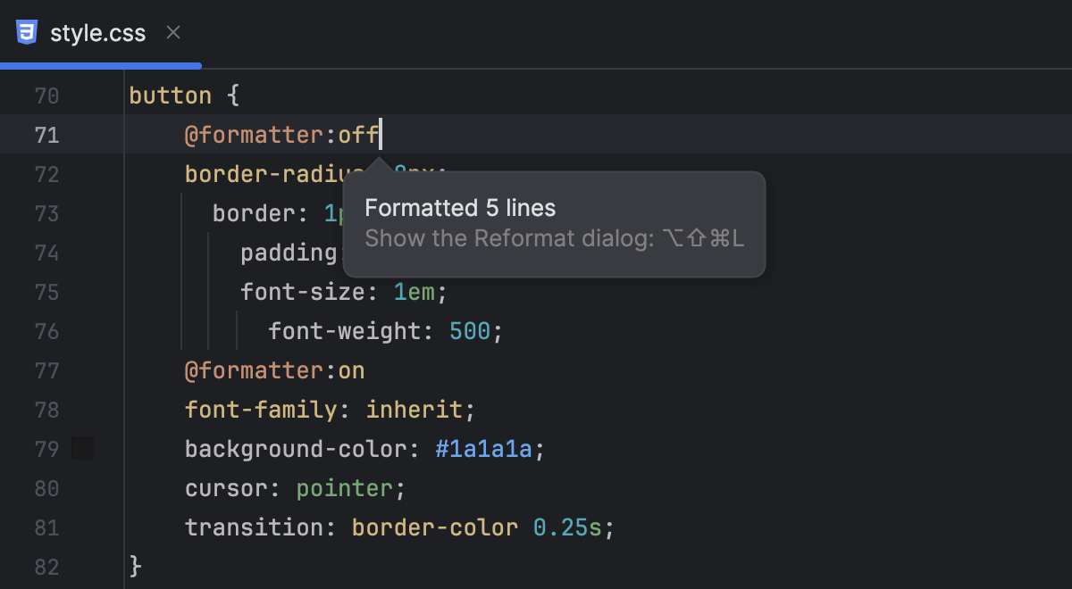重新设置格式并重新排列代码 | WebStorm 文档