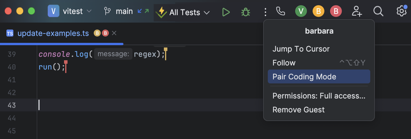 Getting started with Code With Me | WebStorm Documentation