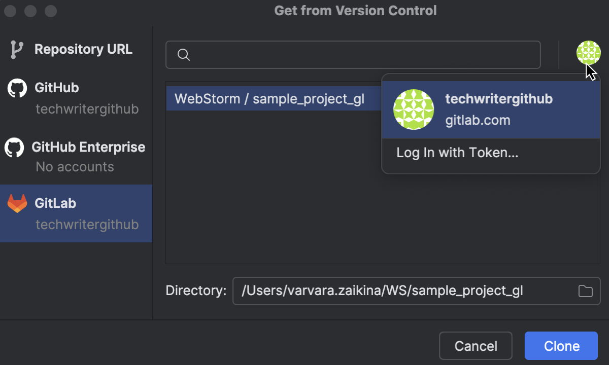 Clone GitLab project | WebStorm Documentation Clone GitLab project | WebStorm Documentation