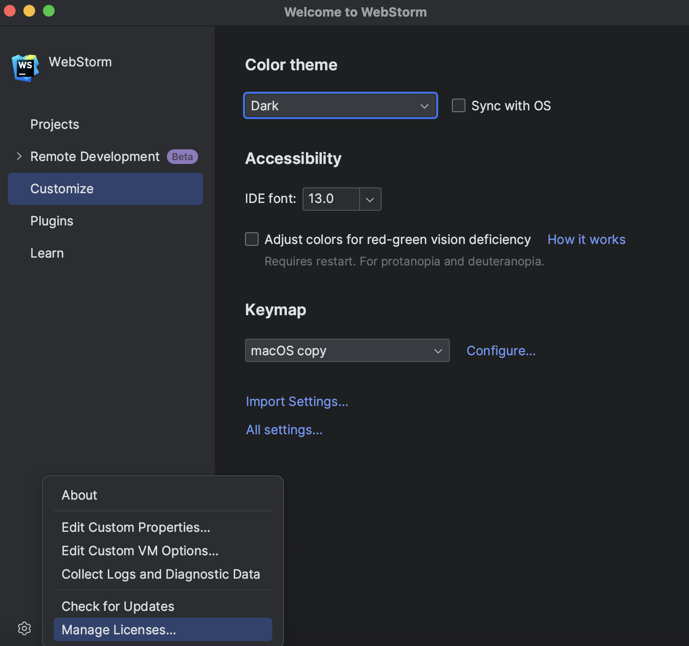 注册 WebStorm | WebStorm 文档